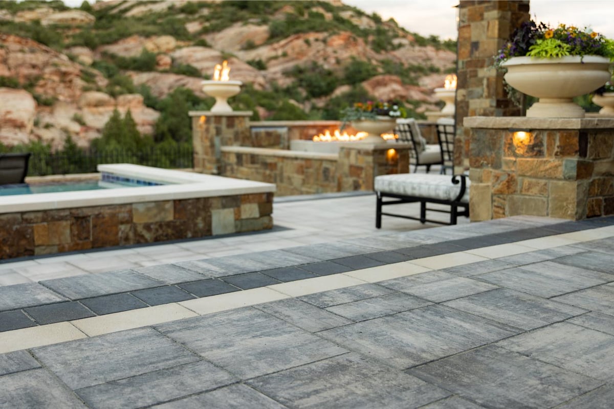 Dimensionally Compatible Pavers Create Upscale Outdoor Living Spaces